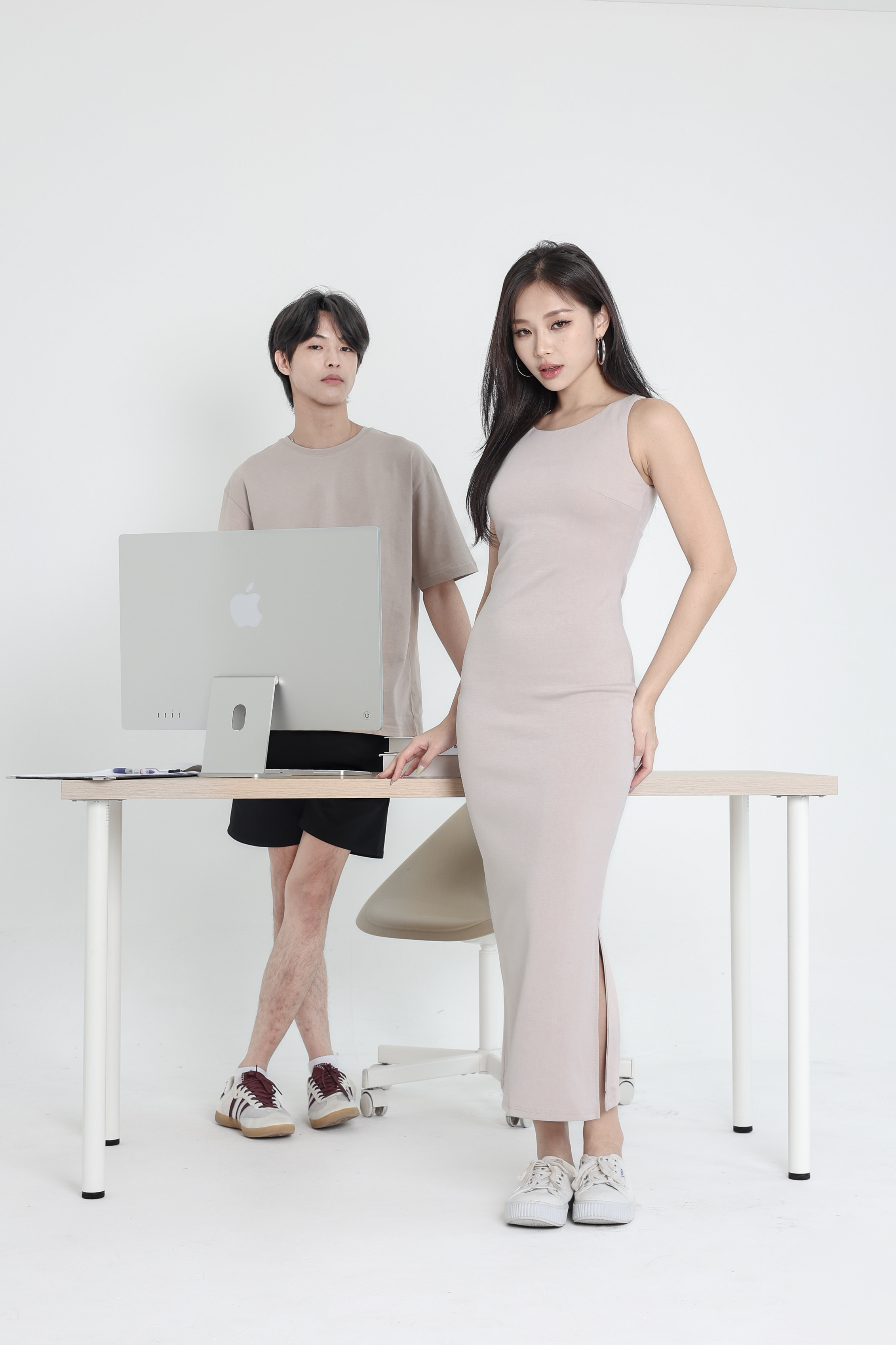 *TPZ* W PADDED OPEN BACK MIDAXI DRESS IN IVORY NUDE | TOPAZETTE