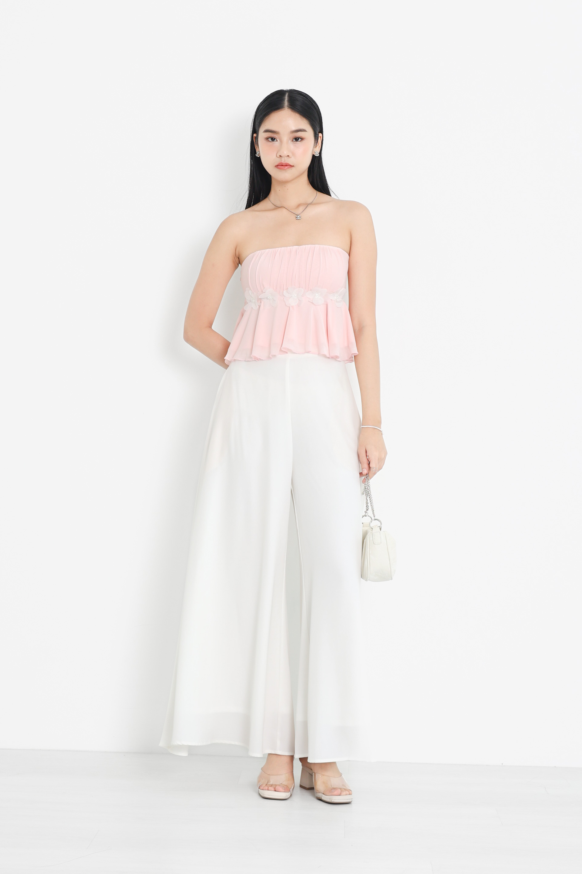 *TPZ* ZETTA HIGH WAISTED PANTS (REGULAR) IN WHITE | TOPAZETTE