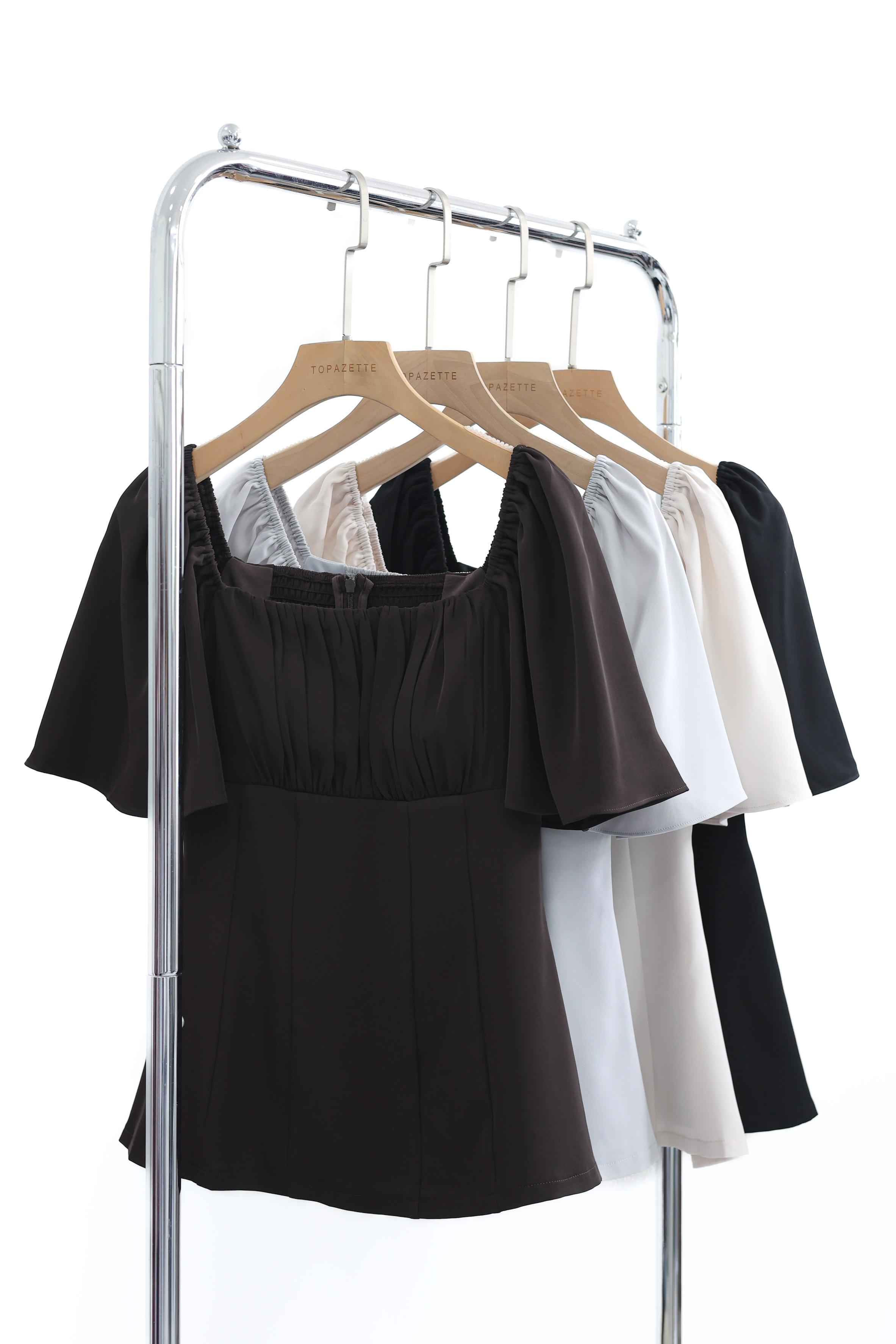 (PO ETA: MID JULY) *TPZ* JACE FLUTTER SLEEVES LONGLINE TOP IN FRIGGIN ...