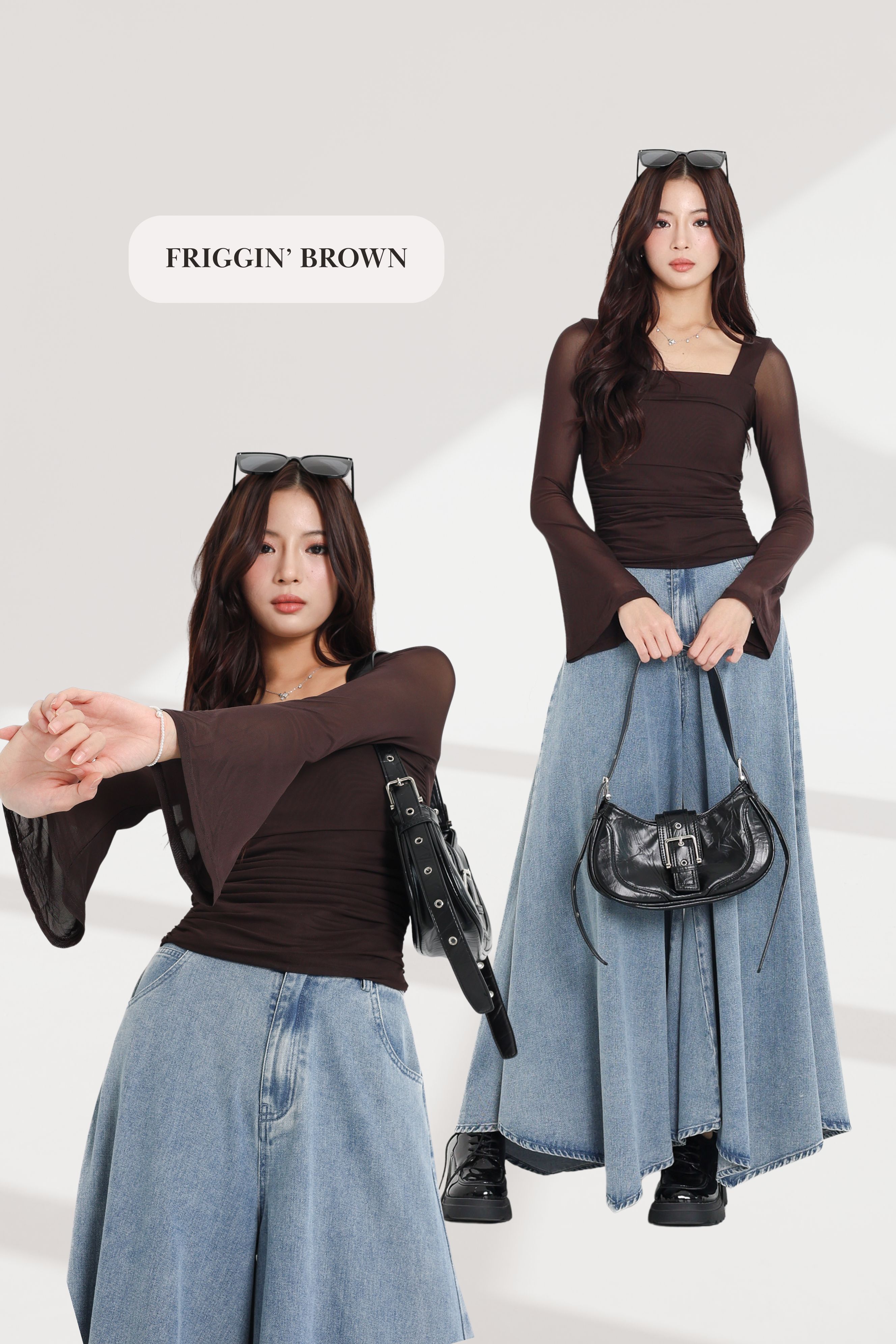 *TPZ LUXE MESH* FEL MESH BELL SLEEVES TOP (MULTIPLE COLOURS) | TOPAZETTE
